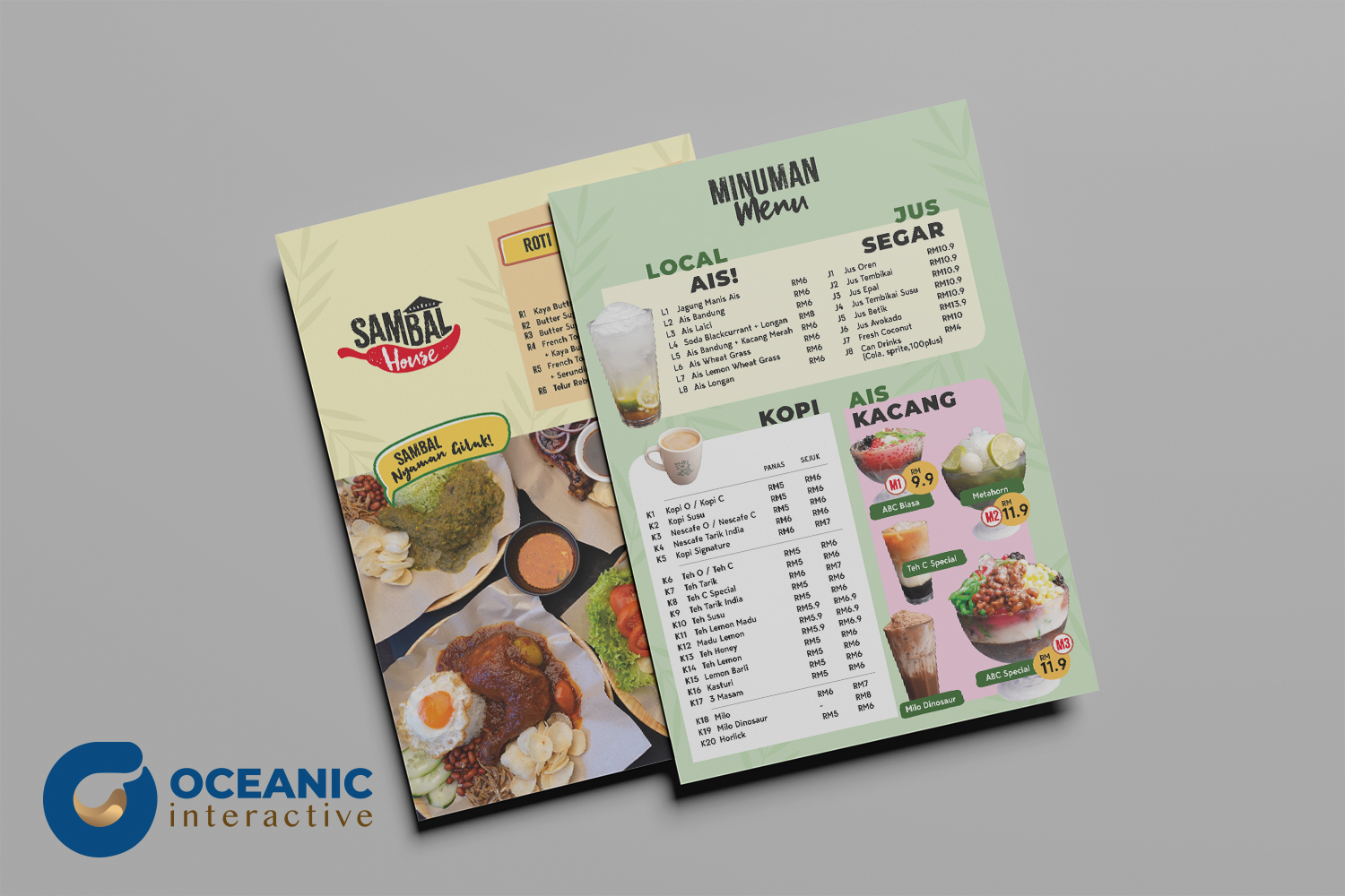 Sambal House Menu and Packaging Design - Oceanic Interactive